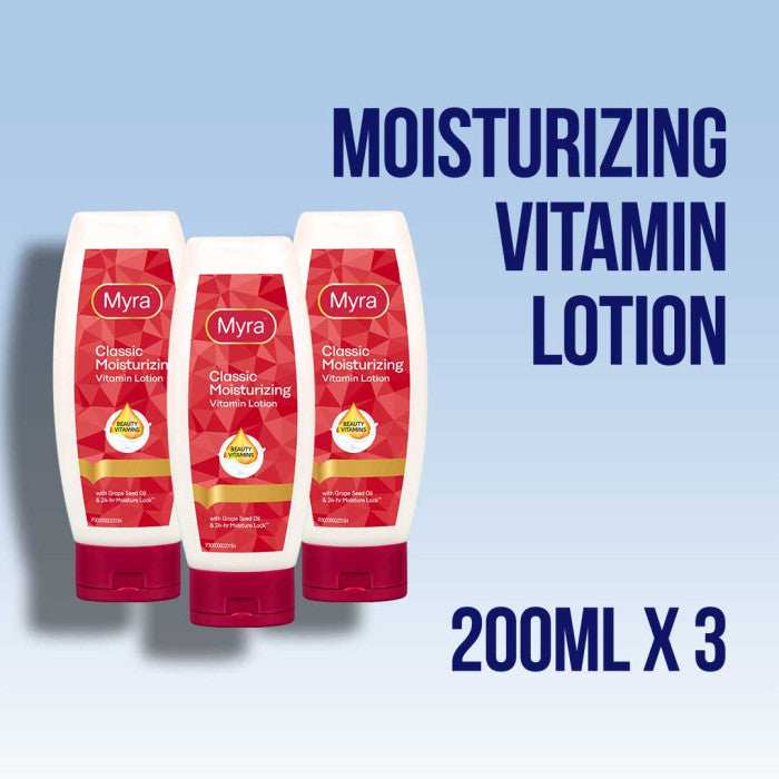 Myra Classic Moisturizing Vitamin Lotion 200mL x 3 – UL Skin Sciences, Inc.