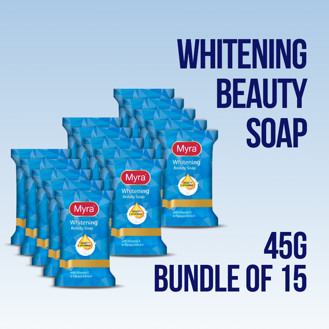 Myra Whitening Beauty Soap 45g (Bundle of 15) – UL Skin Sciences, Inc.