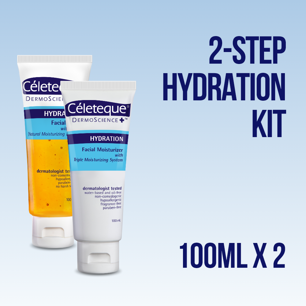 Celeteque 2-Step Hydration Kit (Hydration Facial Wash 100ml + Hydratio ...
