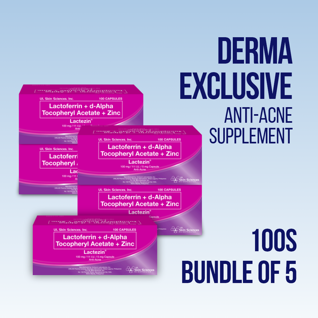 [Derma Exclusive] Lactezin 100mg Anti-Acne 100 capsules (Bundle of 5 b – UL Skin Sciences, Inc.