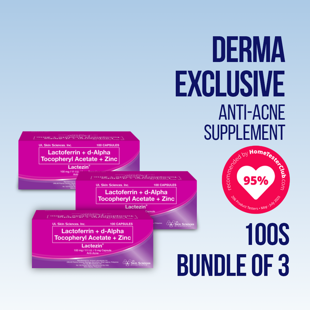 [Derma Exclusive] Lactezin 100mg Anti-Acne 100 capsules (Bundle of 3 b ...