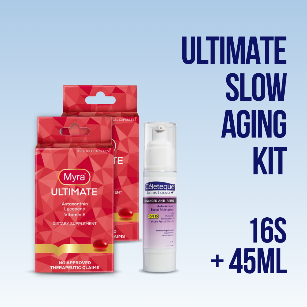 Ultimate Slow Aging Kit (Myra Ultimate with Astaxanthin 16 capsules ...