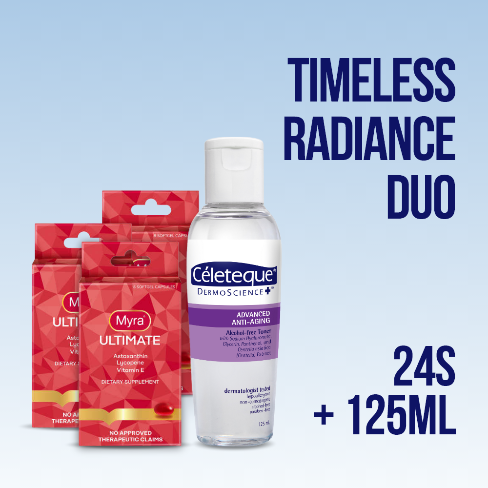 Timeless Radiance Duo (Myra Ultimate with Astaxanthin 24 capsules + Ce ...