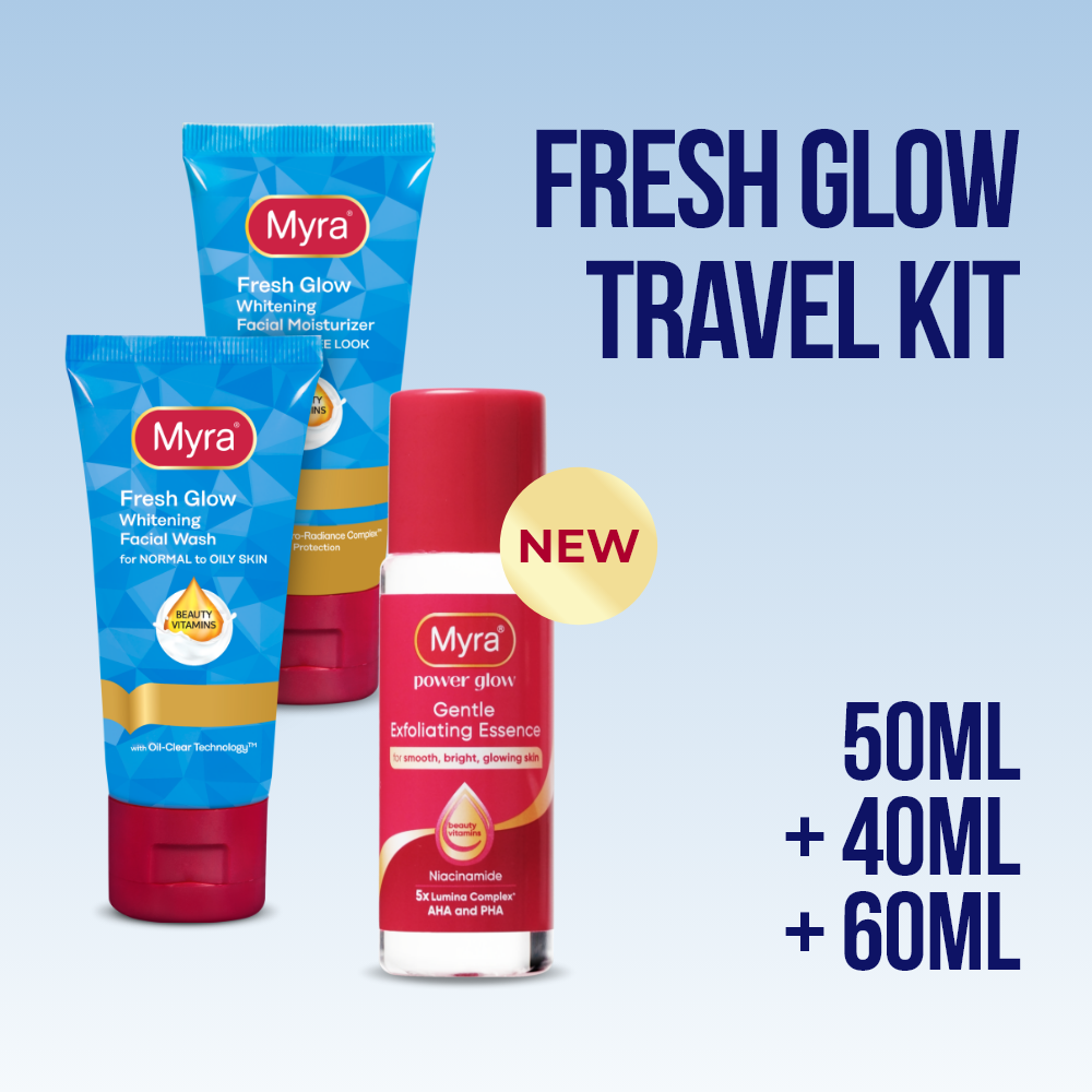 Fresh Glow Travel Kit (Myra Fresh Glow Facial Wash 50ml + Myra Fresh G ...