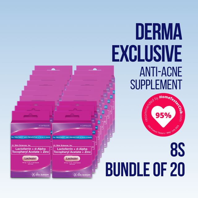 [Derma Exclusive] Lactezin 100mg Anti-Acne 8 capsules (Bundle of 20 bo ...