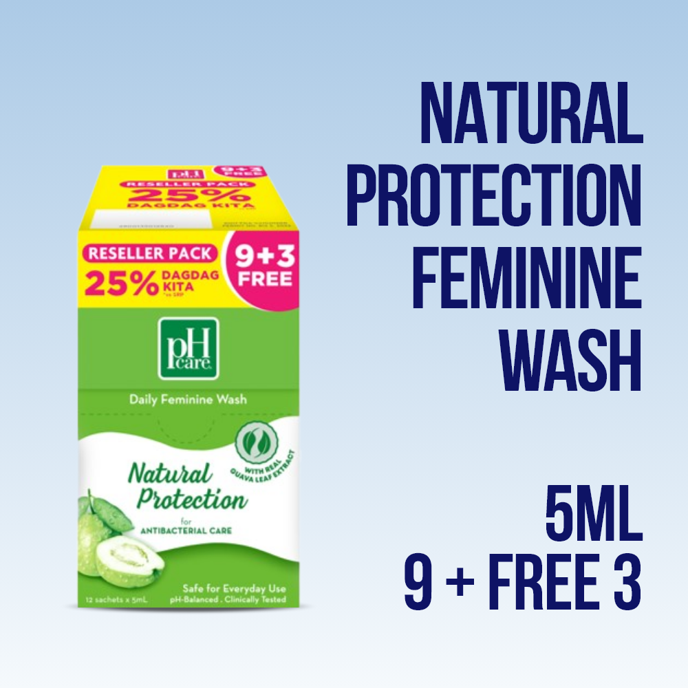 Buy 9 get FREE 3 pH Care Daily Feminine Wash Natural Protection Sachet ...