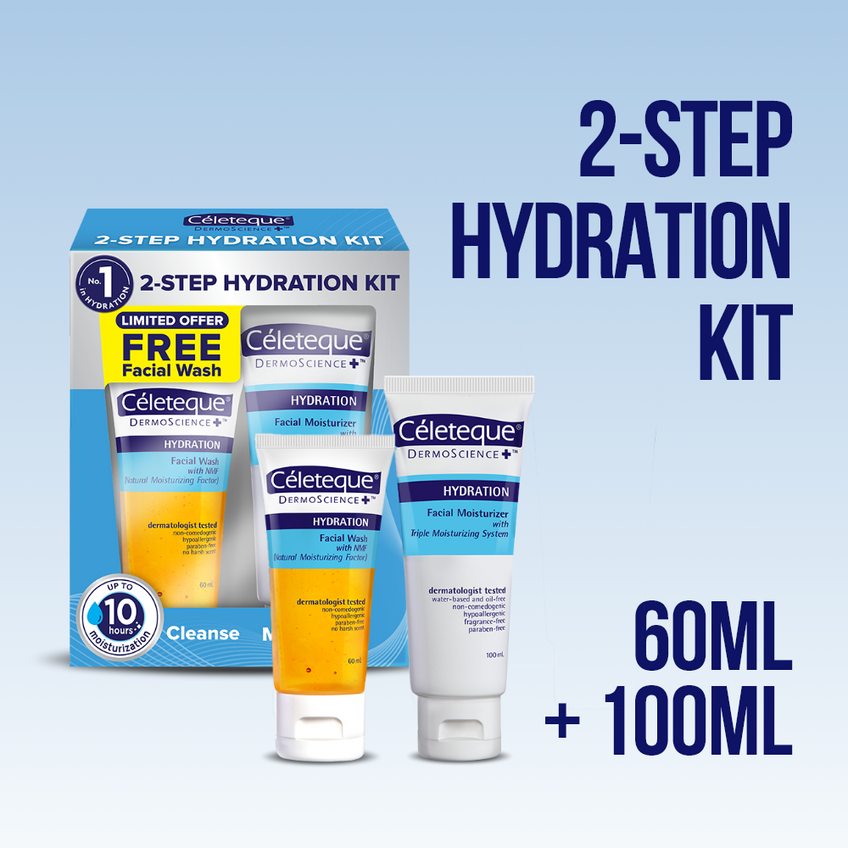 Celeteque 2-Step Hydration Kit (Hydration Facial Moisturizer 100ml + F ...